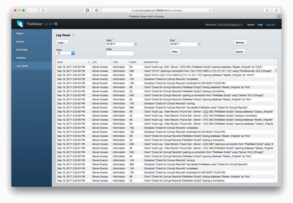 Filemaker Log Viewer View Log Files With Ease Luminfire