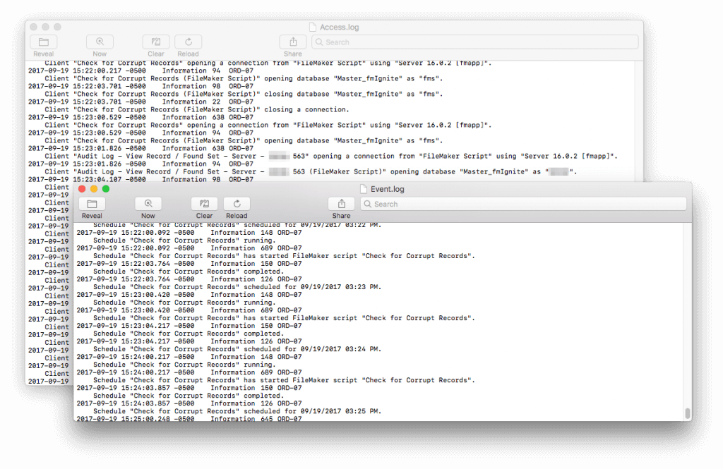 Log Viewer For Claris Pro And Filemaker Pro Luminfire