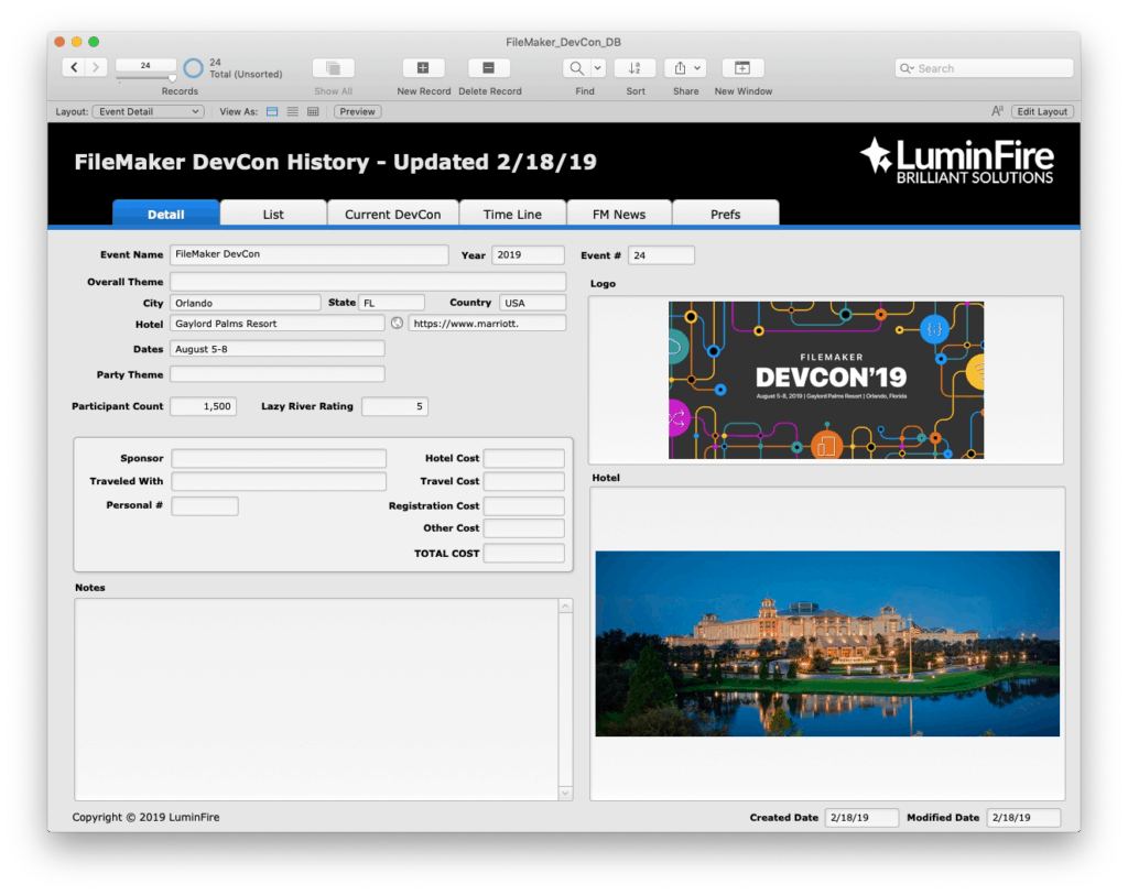 FileMaker DevCon 2019 - Developer Conference in Orlando - LuminFire