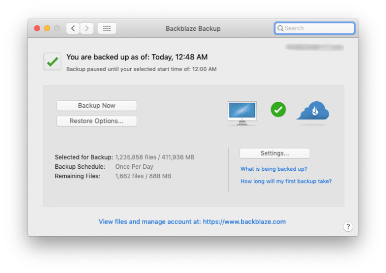 Checking Backup Status Luminfire