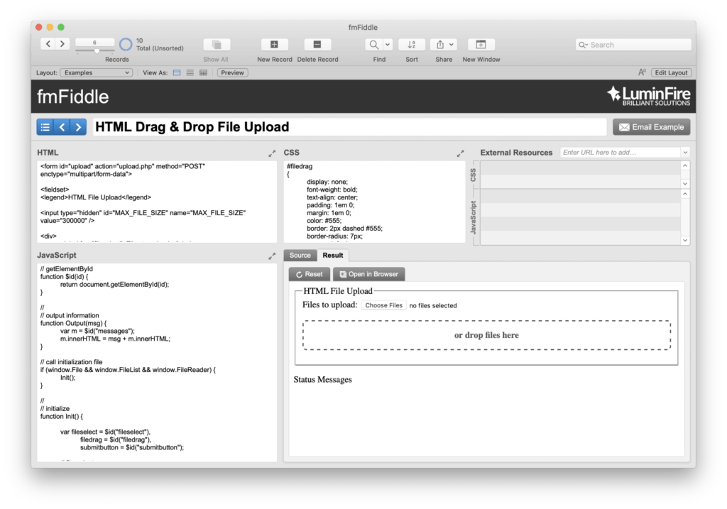 Fiddle for Claris Pro & FileMaker Pro - LuminFire