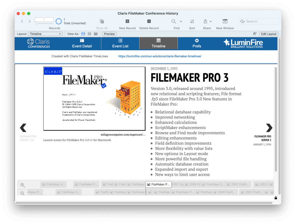 Claris FileMaker Conference History - LuminFire