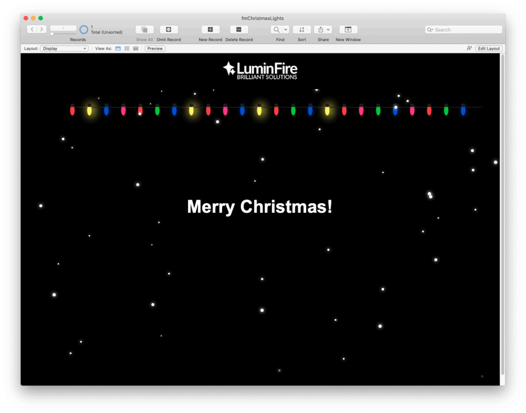 Christmas Lights for Claris Pro & FileMaker Pro - LuminFire
