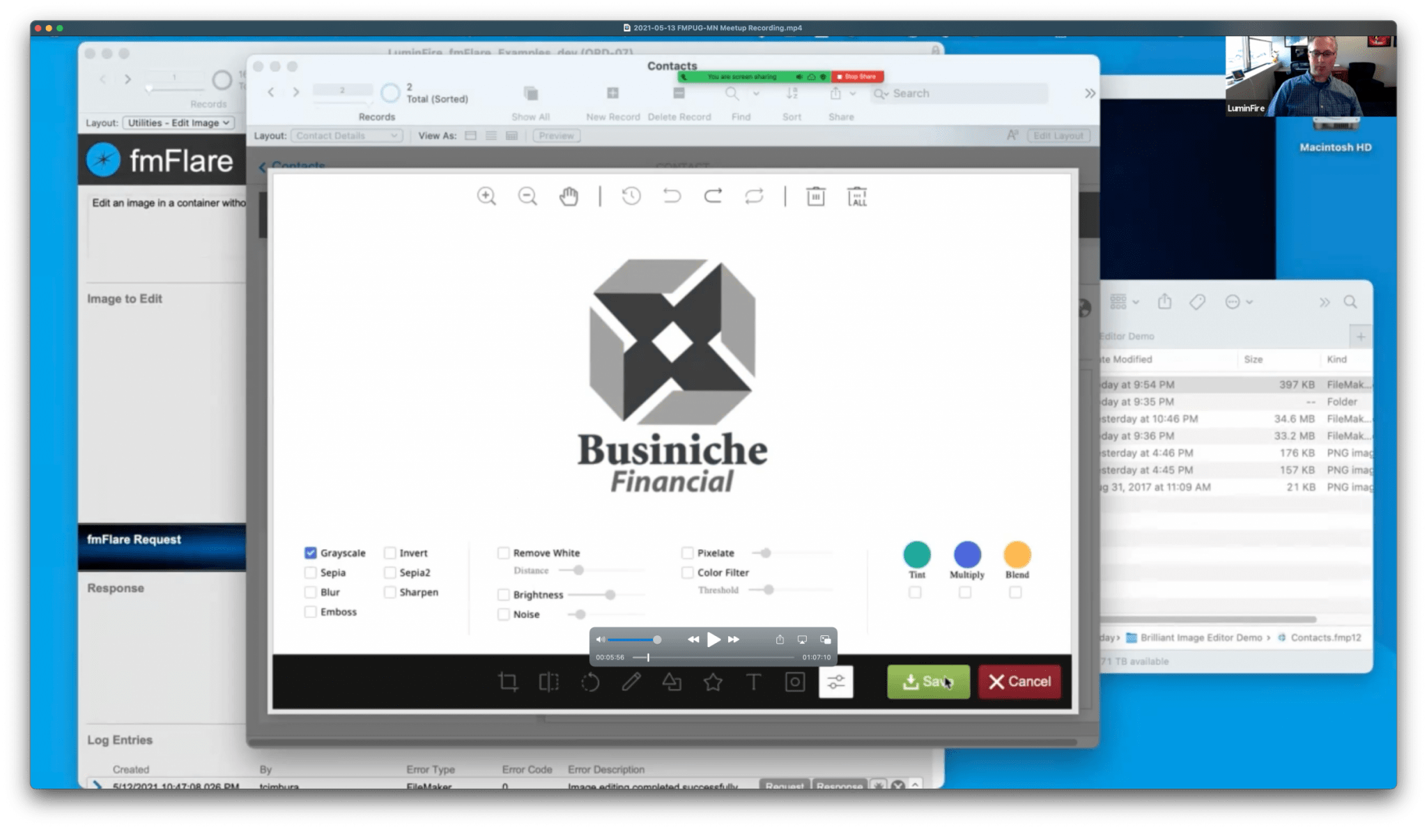 FileMaker Sample Files - LuminFire