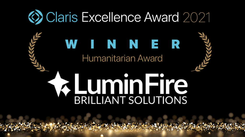 2021 Claris Excellence Humanitarian Award Given to LuminFire - LuminFire